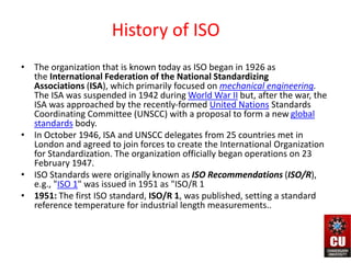 International Organization for Standardization | PPTX