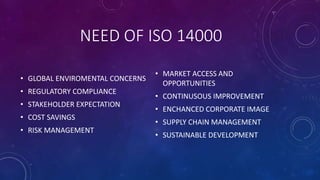 International organization of standardization 9000 -14000 certification ...