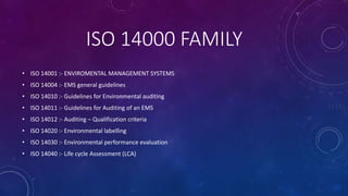 International organization of standardization 9000 -14000 certification ...