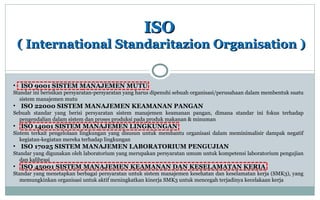 Jenis ISO atau Standart Management Mutu.ppt