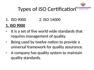 ISO.pptxGlobal Standardization: Develops internationally recognized ...