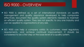 ISO 9000 & ISO14000: Overview, Benefits, Elements, steps for ...