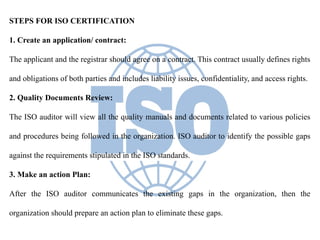 ISO 9000, Benefits, Elements of ISO 9000, Certification process | PPTX