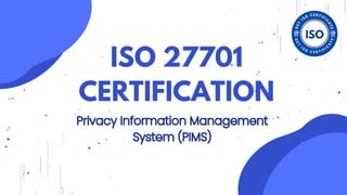 ISO 27701 Certification for Data Privacy Management | PDF