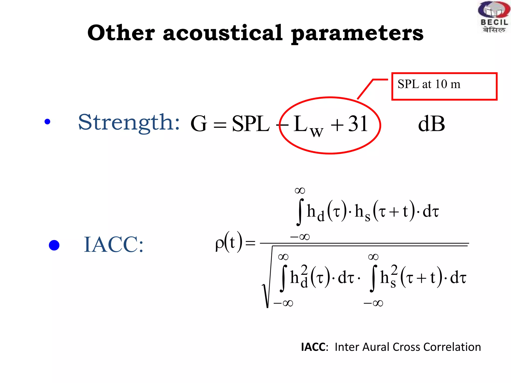 Iso 3382 standards for acoustic measurements | PPTX