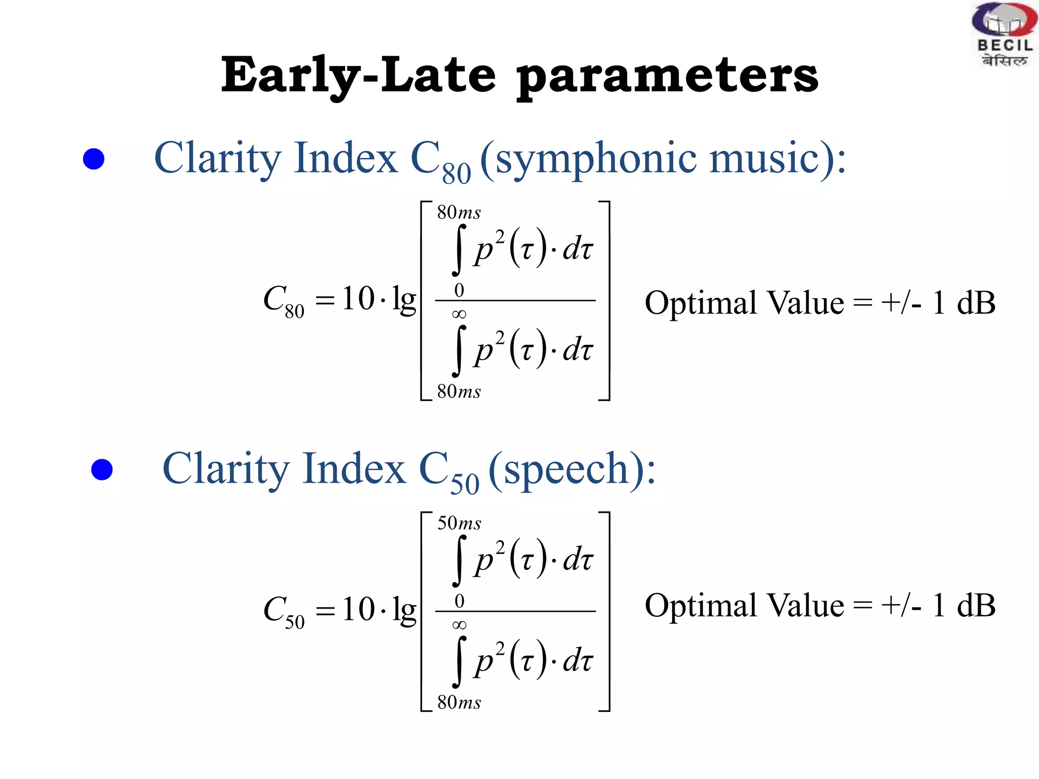 Iso 3382 standards for acoustic measurements | PPTX