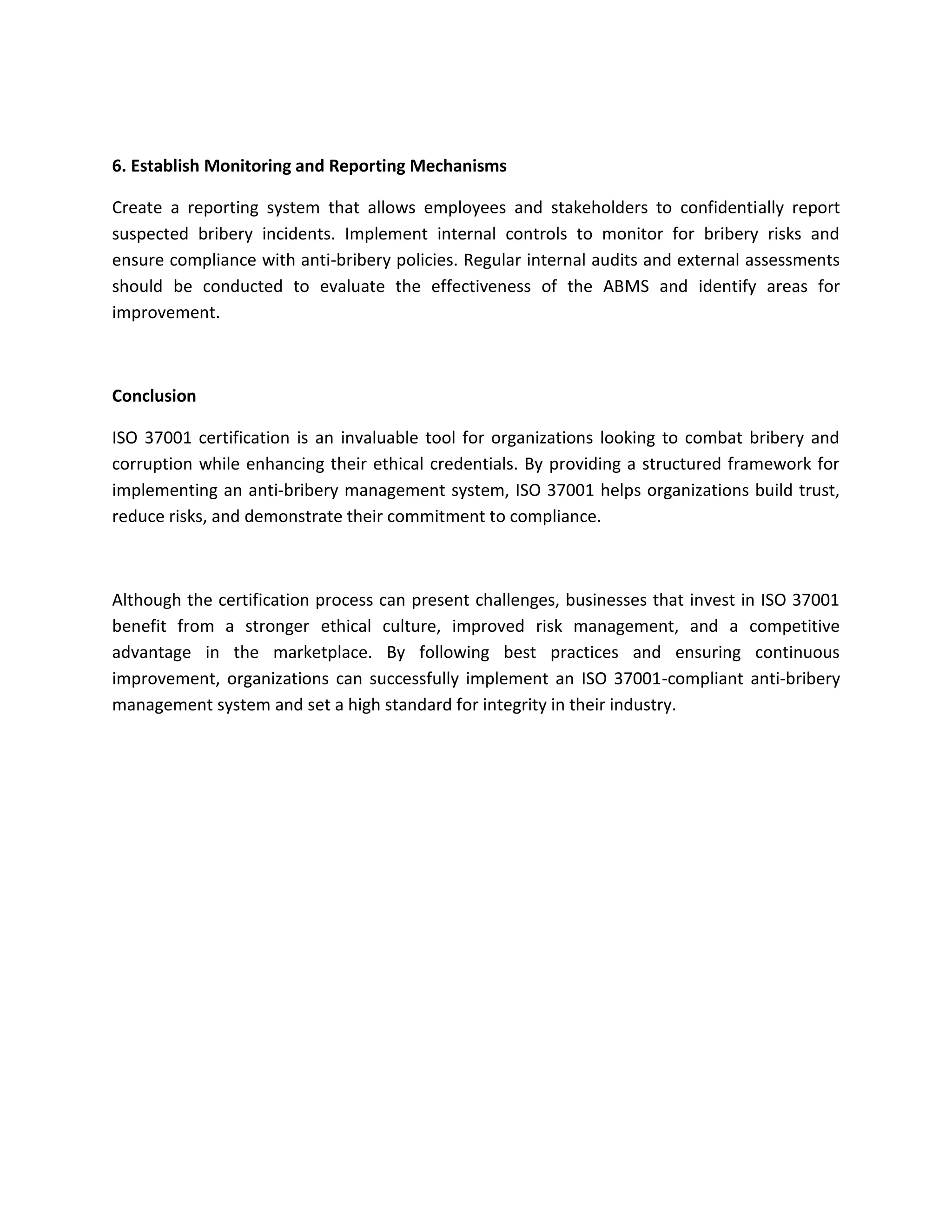 ISO 37001 Certification: Benefits, Challenges, and Best Practices for ...