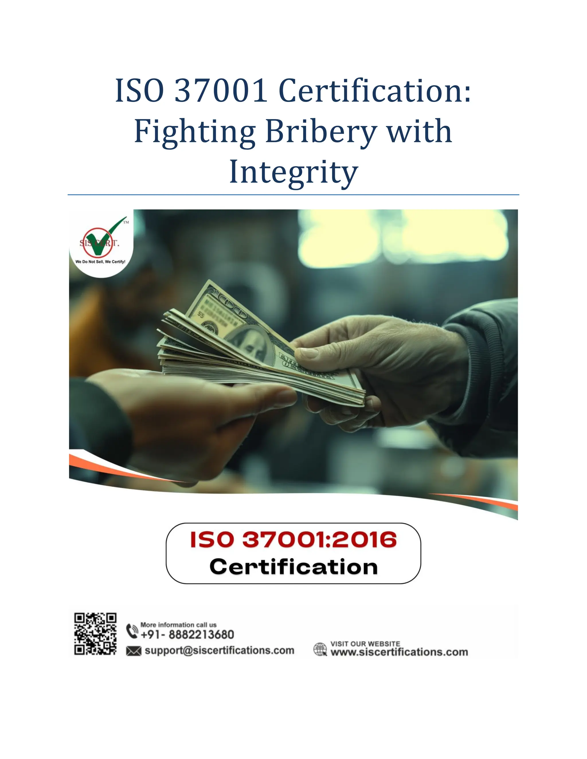 ISO 37001 Certification: Fighting Bribery with Integrity | PDF