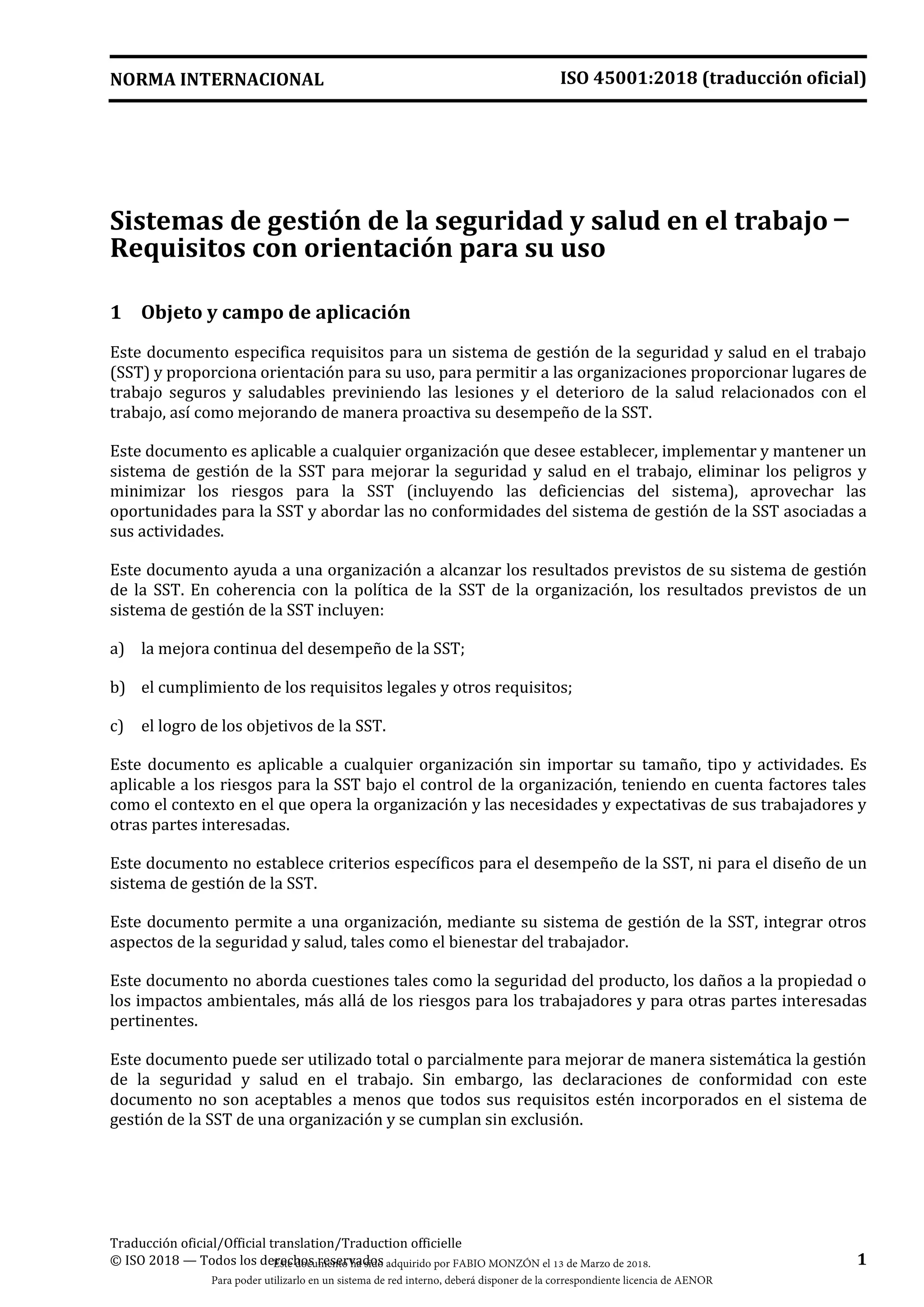 Iso 45001-norma-internacional sgsst | PDF