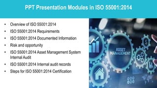 ISO 55001 Awareness and Auditor Training PPT Kit | PPTX