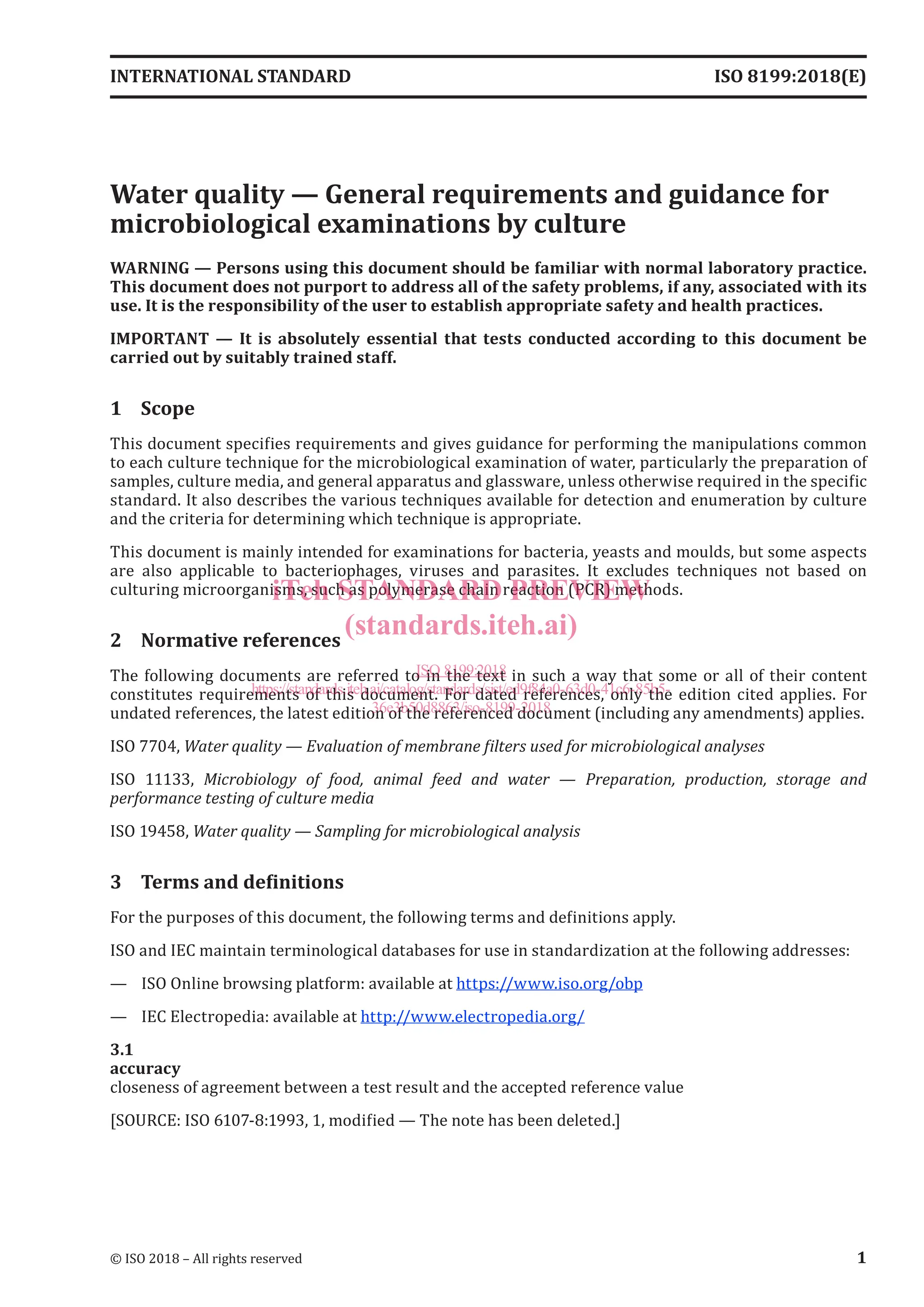This is the standard of ISO 8199-2018 ISO | PDF