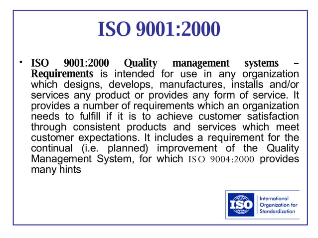 ISO 9001:2000 & 9004:2000 - Susan | PPT | Business | Business and Finance