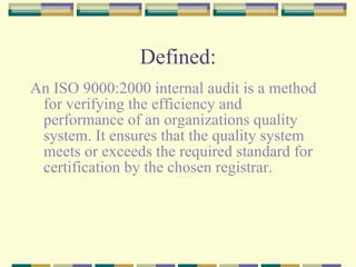 Iso 9000 2000 Audits | PPT