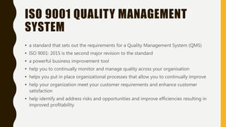 An Introduction of ISO 9001 | PPTX