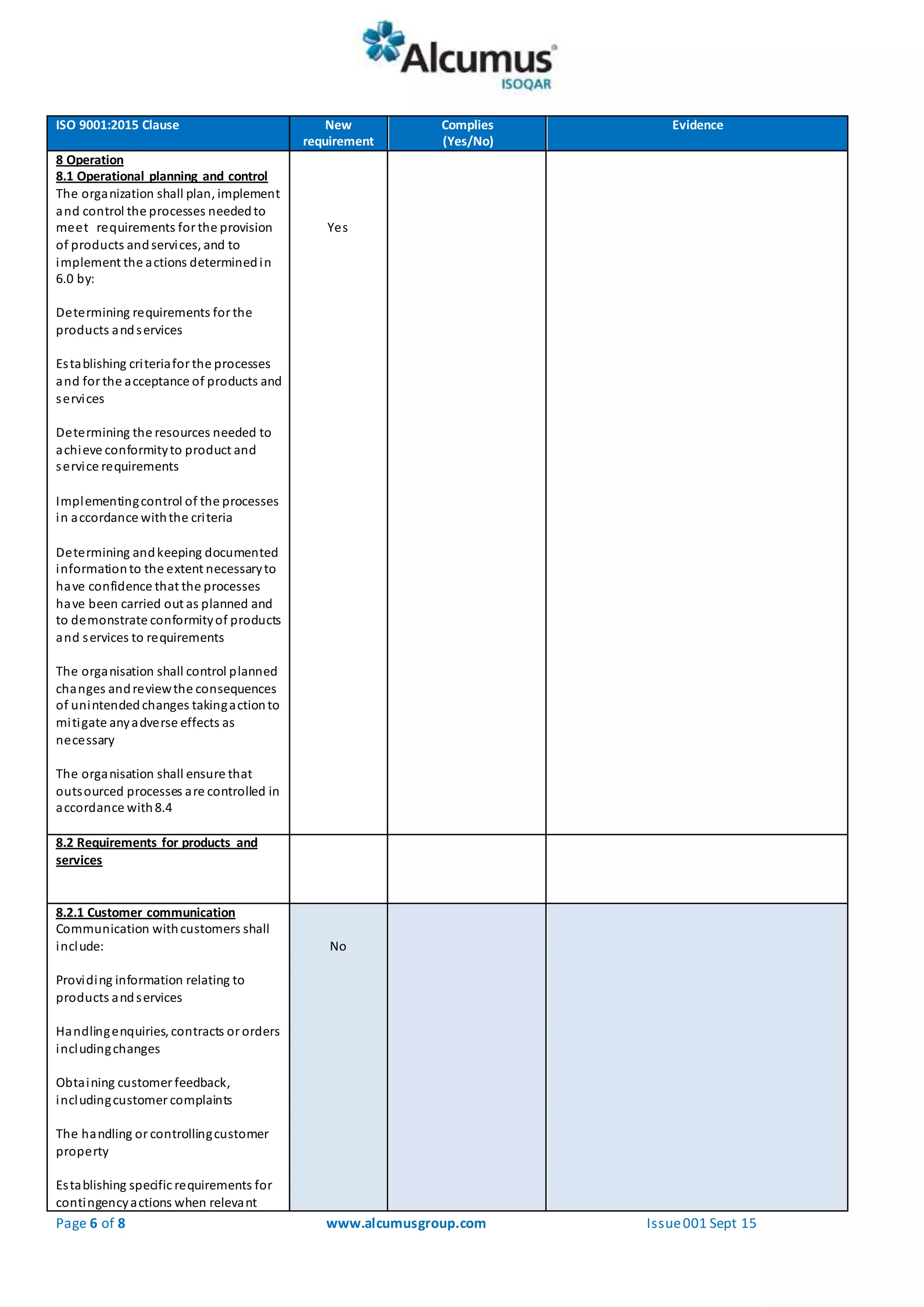 Iso 9001-client-transition-checklist (1) | DOCX