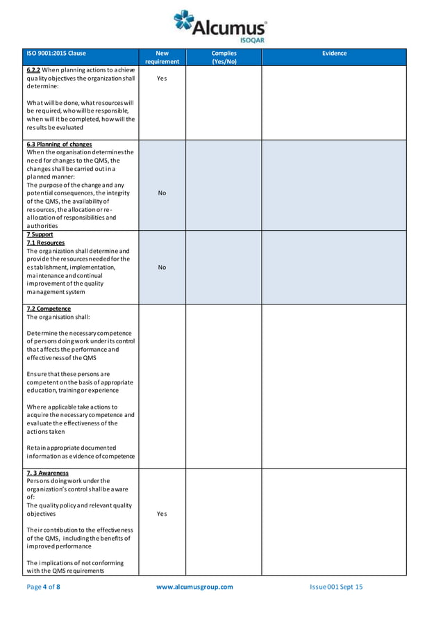Iso 9001-client-transition-checklist (1) | DOCX | Business | Business ...