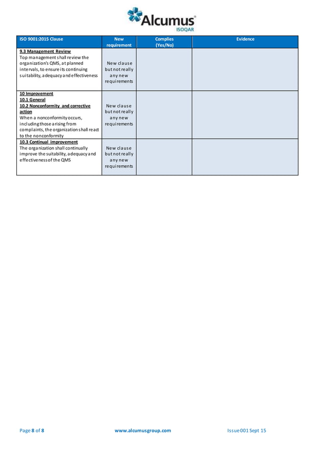 Iso 9001-client-transition-checklist (1) | DOCX | Business | Business ...