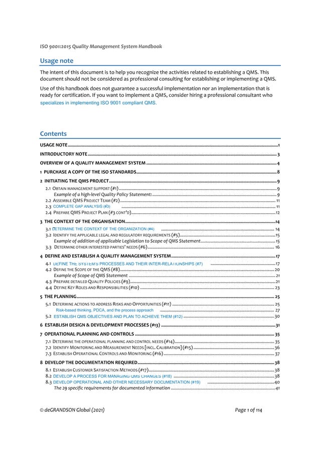 ISO 9001 Implementation Guide for Quality Management Systems (QMS) | PDF | Business | Business ...