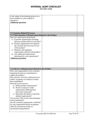 Iso 9001-internal-audit-checklist-120614045259-phpapp02 | PDF