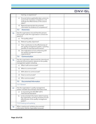 Iso 90012015 checklist-tcm14-57745 | PDF