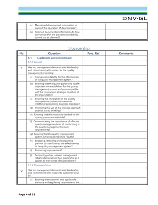 Iso 90012015 checklist-tcm14-57745 | PDF