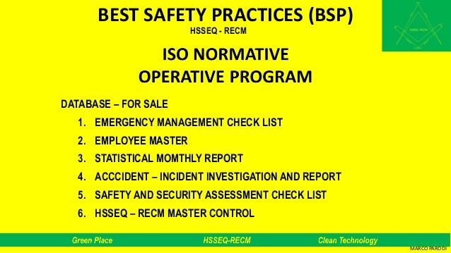 ISO - BEST SAFETY PRACTICES.ppsx