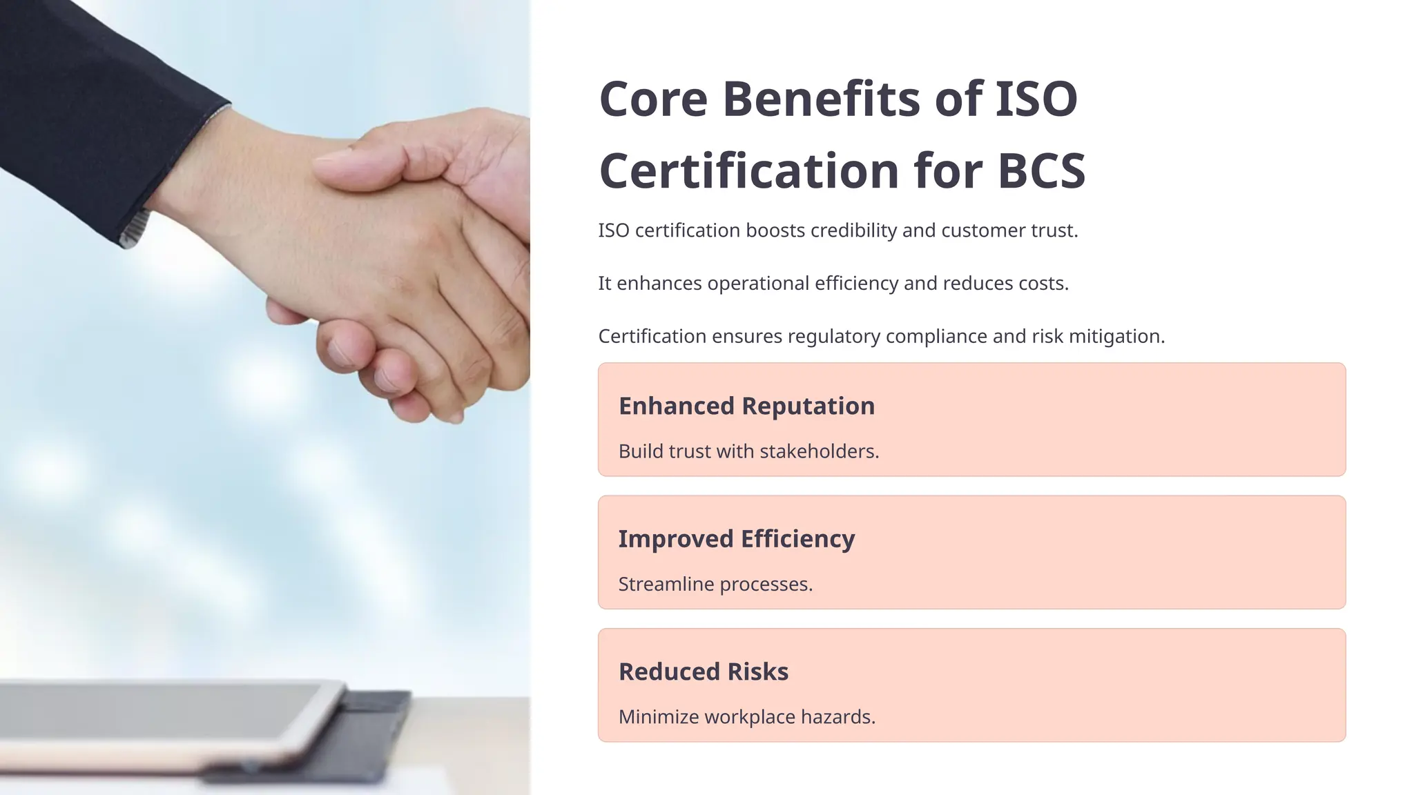 ISO Certification: Elevating BCS Standards | PPTX