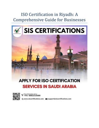 ISO Certification in Riyadh: A Comprehensive Guide for Businesses | PDF