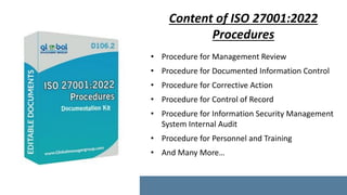 ISO 27001- 2022 ISMS Documents - Editable Format | PDF