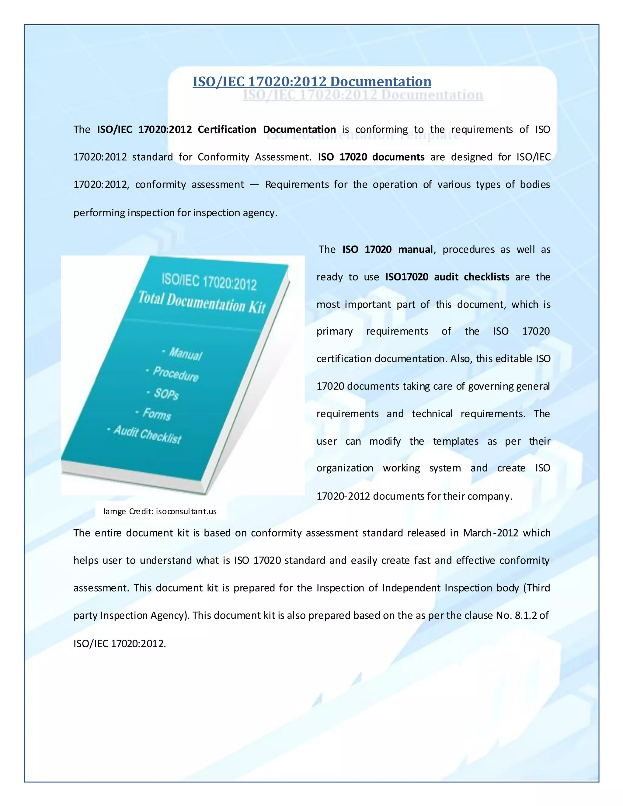 Iso iec 17020-2012 documentation | PDF