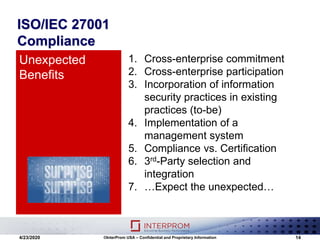 Iso iec 27001 foundation training course by interprom | PPTX
