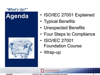 Iso iec 27001 foundation training course by interprom | PPTX