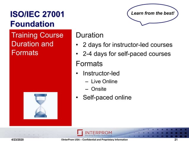 Iso iec 27001 foundation training course by interprom | PPT
