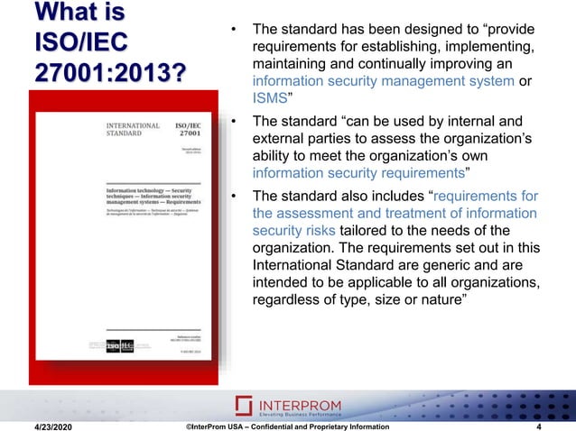 Iso iec 27001 foundation training course by interprom | PPTX