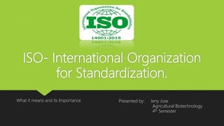 Iso international organization for standardization | PPTX