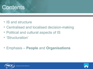 ISO-Lecture 06 - Cultural, Structural and Political Aspects of IS.ppt