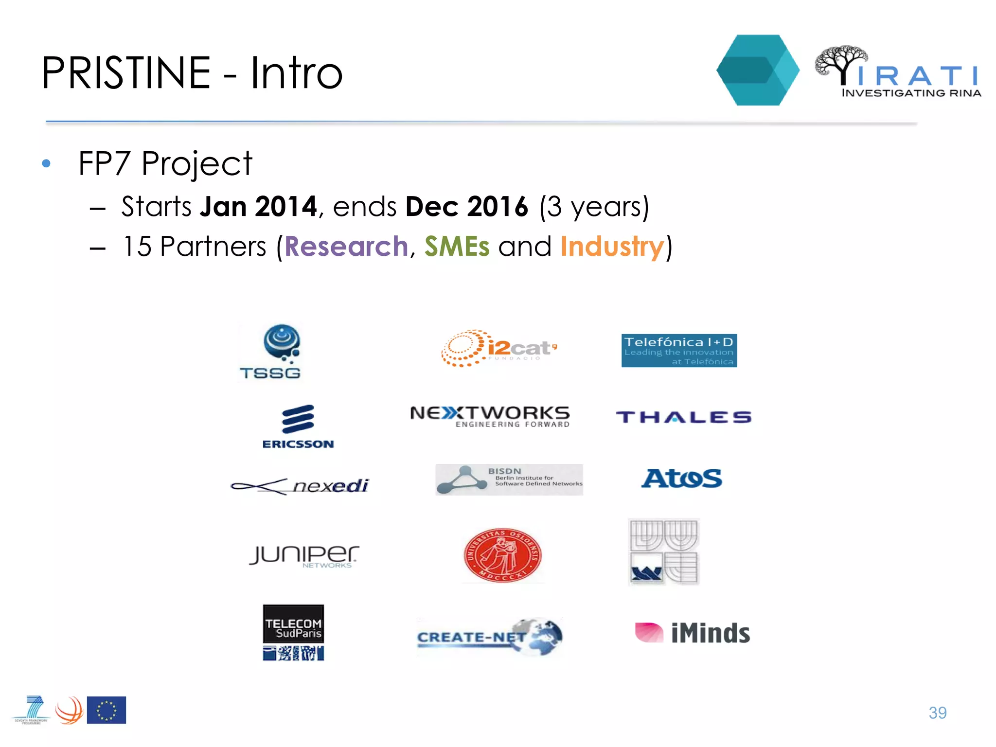RINA overview and ongoing research in EC-funded projects, ISO SC6 WG7 | PDF
