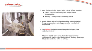 Operation of Sterility Testing Isolators and validation issues | PDF
