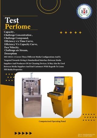 ISO 10121 A Gas Phare Air Cleang Flat Sheet Media Test Equipment. | PDF
