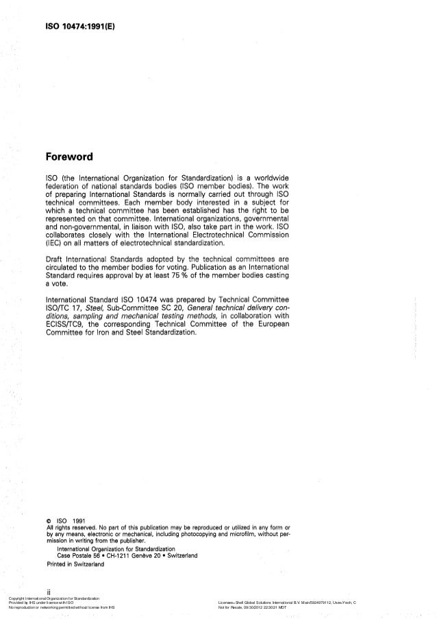 Iso 10474 steel and steel products - inspection documents