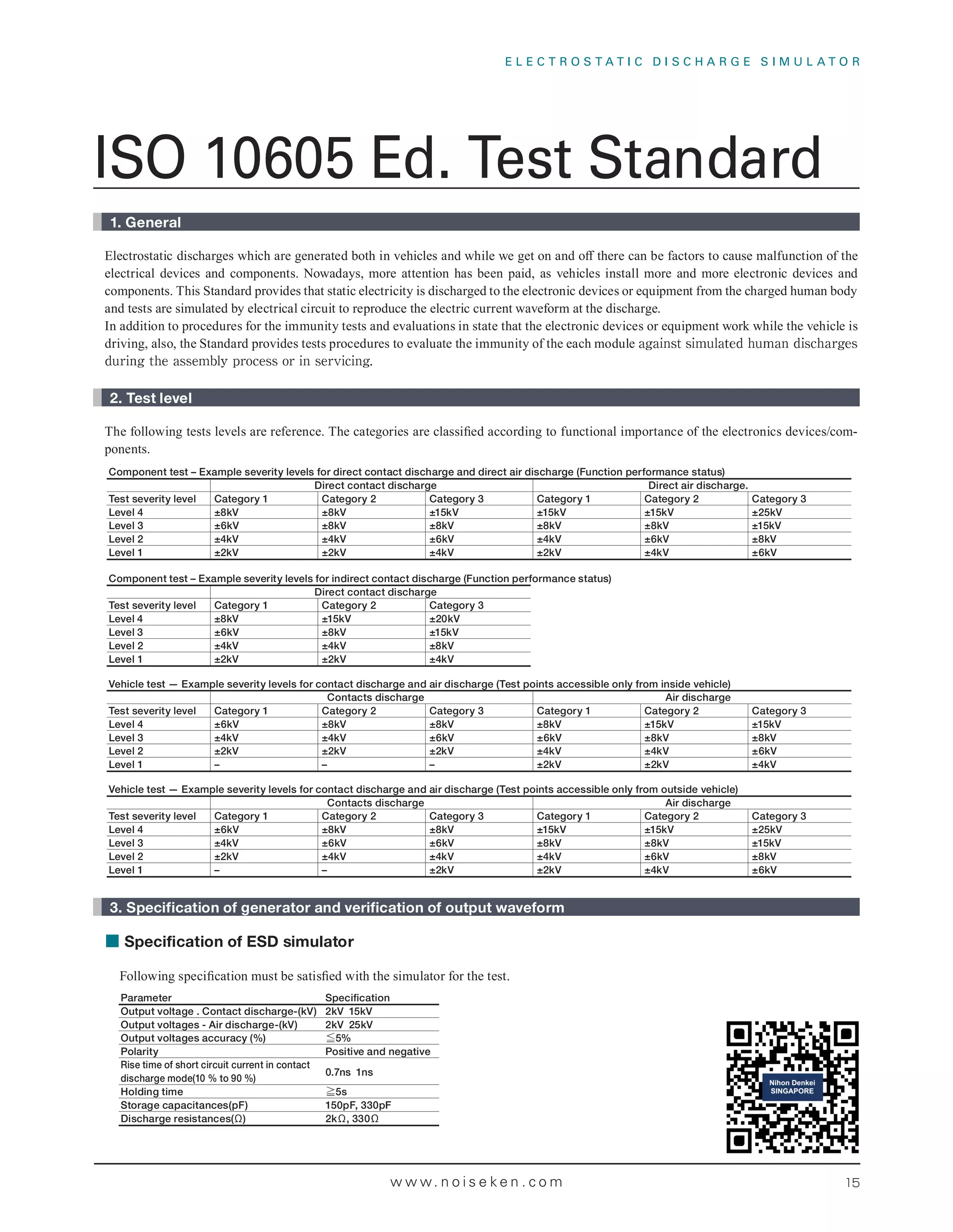 Iso10605 ed test_standard_noiseken_denkei | PDF
