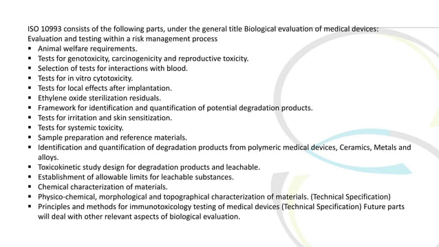Iso 10993 1 | PPTX | Chemistry | Science