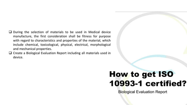 Iso 10993 1 | PPTX | Chemistry | Science