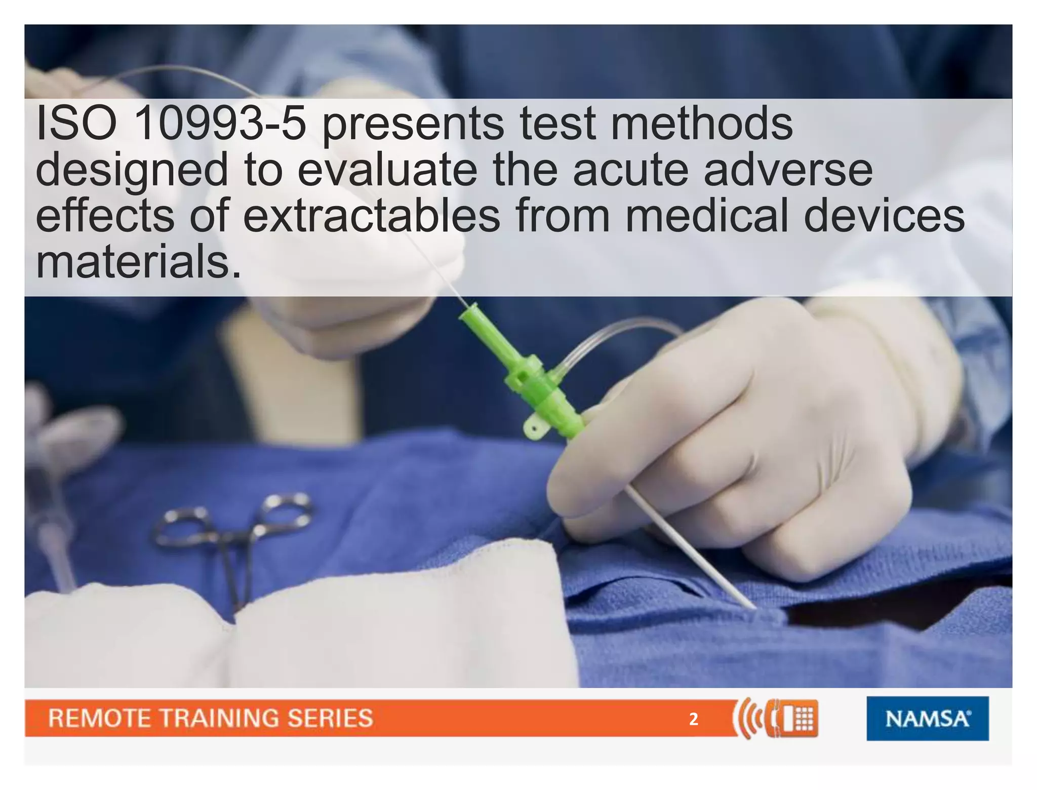 ISO 10993-5 Biological Evaluation of Medical Devices - Tests for In ...