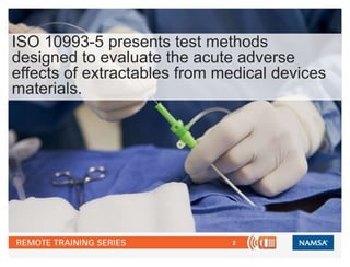 ISO 10993-5 Biological Evaluation of Medical Devices - Tests for In ...