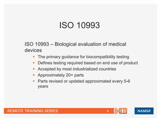 ISO 10993 Biological Evaluation of Medical Devices Update | PPTX