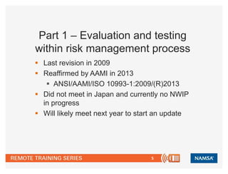 ISO 10993 Biological Evaluation of Medical Devices Update | PPTX