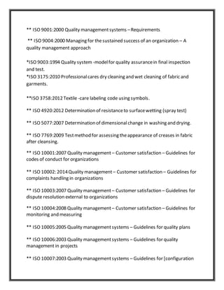 ISO methods From (1994-2017) | DOCX