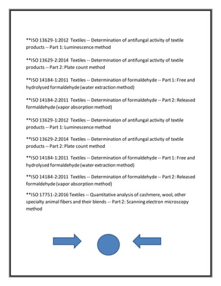 ISO methods From (1994-2017) | DOCX