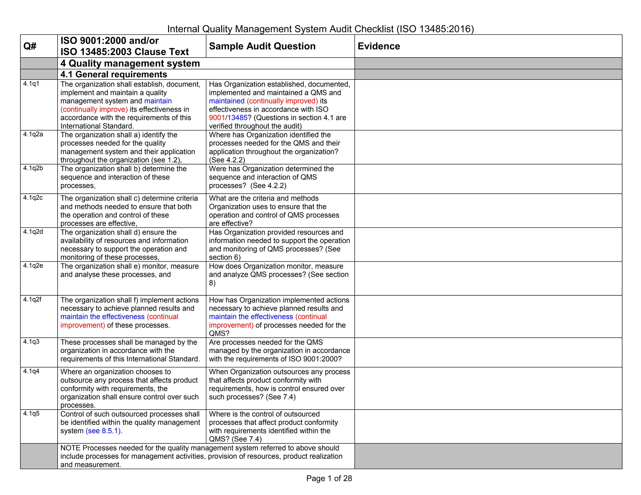 ISO 13485-2003 Generic Checklist.doc